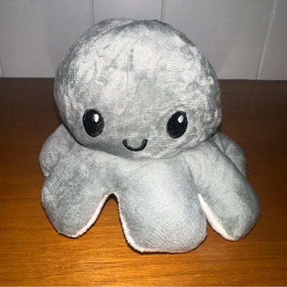 Toys | Happy Angry Reversible Mood Octopus Gray White Nwot | Poshmark